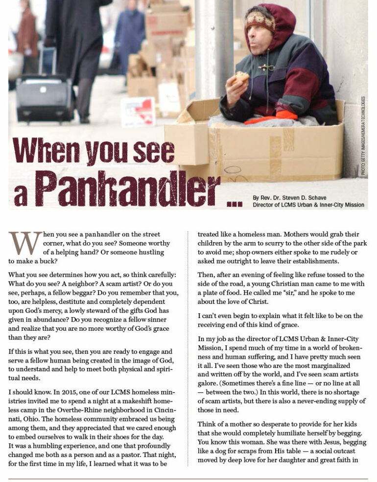 LCMS Urban & Inner-City Mission: Caring for the homeless