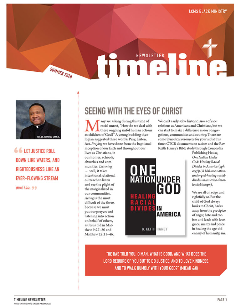 LCMS Black Ministry - Summer 2020 newsletter