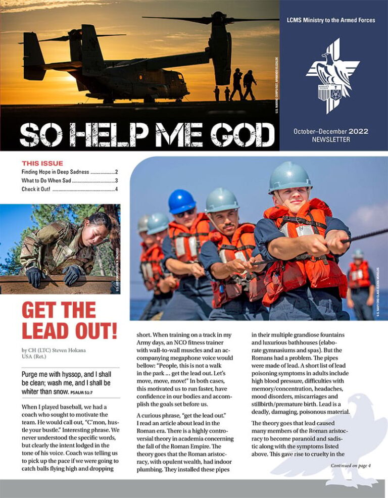 LCMS Ministry to the Armed Forces – Fourth Quarter 2022 newsletter