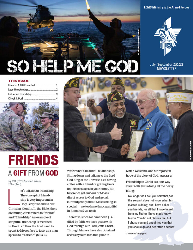 LCMS Ministry to the Armed Forces – Third Quarter 2023 newsletter
