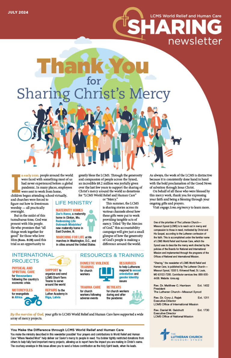 LCMS-World-Relief-And-Human-Care-Sharing-Newsletter-July-2024 - LCMS Resources